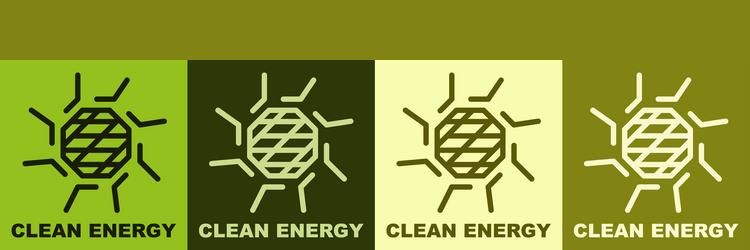 Symbols of clean renewable and alternative Vector Image