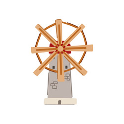 Wind mill farm cartoon Royalty Free Vector Image