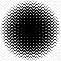 Background with gradient of black and white wave Vector Image