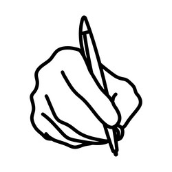 Notes with pen and pencil line icon sign Vector Image
