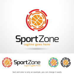 Sport zone logo template Royalty Free Vector Image