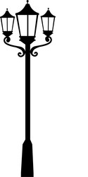 Street light lamp post isolated Royalty Free Vector Image