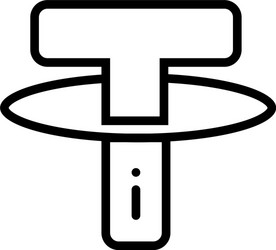 Tether symbol icon usdt logo crypto Royalty Free Vector