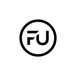 Initial letter fu logo design template creative Vector Image