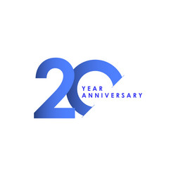Twenty years emblem template anniversary Vector Image