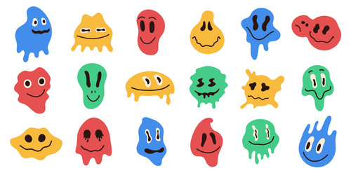 Distorted Smiley Vector Images (over 140)