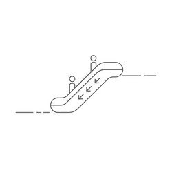 Escalator going up and down information signal Vector Image