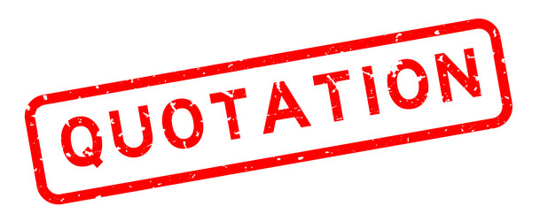 Grunge black quotation word square rubber seal Vector Image