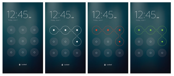 Mobile ui unlocking Royalty Free Vector Image - VectorStock