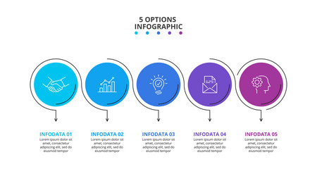 Colorful ring for cyclic process infographics Vector Image