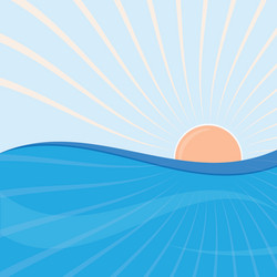 Sea sunset Royalty Free Vector Image - VectorStock