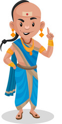 Tenali ramakrishna cartoon character Royalty Free Vector