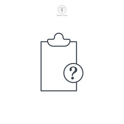 Document with question mark icon symbol isolated Vector Image