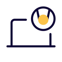 Integrated camera in laptop for calls Royalty Free Vector