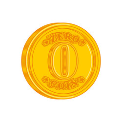Zero coin nothing alternative monetary Royalty Free Vector