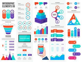 Five flowchart infographic design Royalty Free Vector Image