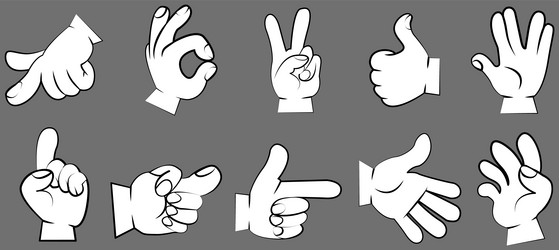 Hand signals Royalty Free Vector Image - VectorStock