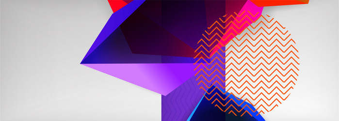 3d low poly triangle design elements Royalty Free Vector