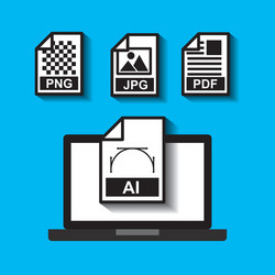 Management of electronic formats Royalty Free Vector Image