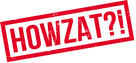 Howzat rubber stamp Royalty Free Vector Image - VectorStock