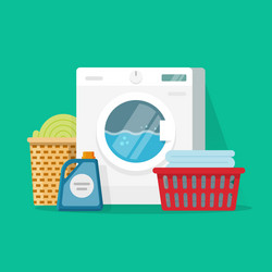 Laundry room equipment for wash and dry clothes Vector Image