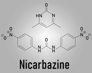 Nicarbazine coccidiostat mixture skeletal formula Vector Image