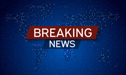 Breaking news live on transparent background Vector Image