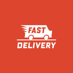 Fast truck neon sign Royalty Free Vector Image