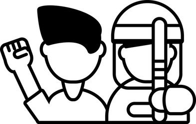 Police riot officer in uniform with shield Vector Image
