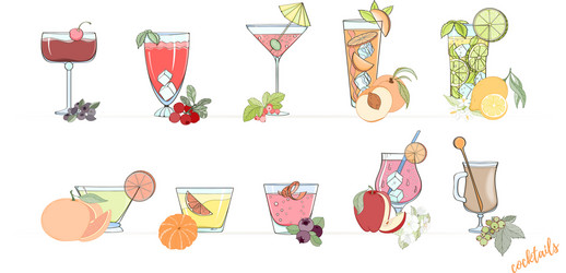 White lady cocktail Royalty Free Vector Image - VectorStock