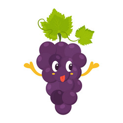 Cute grape card Royalty Free Vector Image - VectorStock