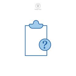 Document with question mark icon symbol isolated Vector Image