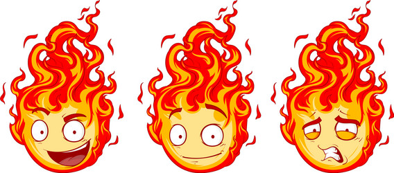 Fire Flame Smiley Vector Images (89)