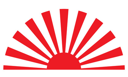 Abstract rural landscape with rising sun Vector Image