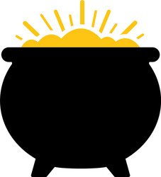 Pot of gold icon Royalty Free Vector Image - VectorStock