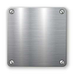 3d metal plate Royalty Free Vector Image - VectorStock