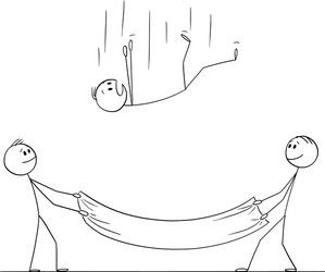 Cartoon man or businessman falling down from Vector Image