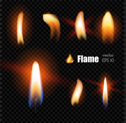 Burning candle burn church candles wax fire Vector Image