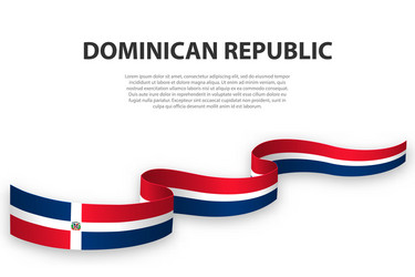 Dominican Republic Flag Banner Royalty Free Vector Image