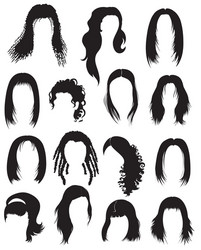 Set of hair styling Royalty Free Vector Image - VectorStock