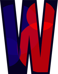 Blue red font template design Royalty Free Vector Image