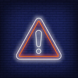 Radiation hazard neon sign Royalty Free Vector Image