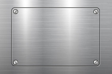 3d metal plate Royalty Free Vector Image - VectorStock