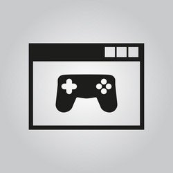 Online game icon design gaming Royalty Free Vector Image