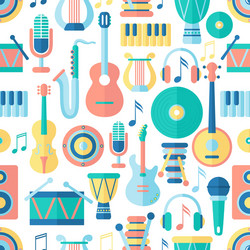 Heart-shaped musical pattern and children Vector Image