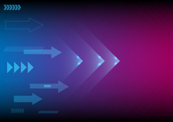 Abstract technology arrow moving forward Vector Image
