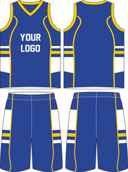 Basketball uniform design template Royalty Free Vector Image