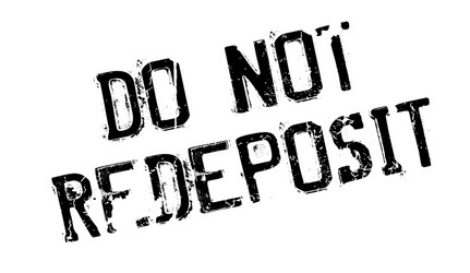 Do not redeposit rubber stamp Royalty Free Vector Image