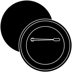 Round pin badge template front and back design Vector Image