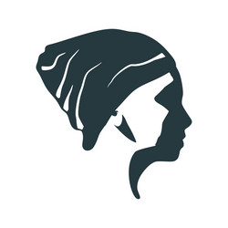 Rabbit head silhouette Royalty Free Vector Image